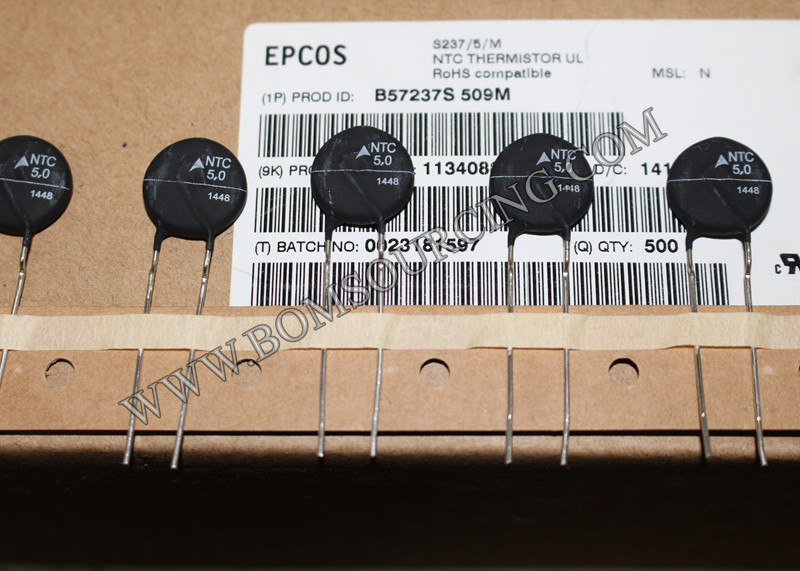 B57237S0509M000 NTC Metal Oxide Varistor Surge Protection 5A 15mm Dia
