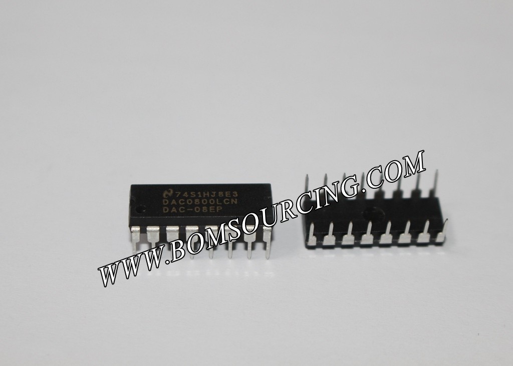 DAC0800LCN 8-Bit Digital-to-Analog Converter Integrated Circuit PDIP16