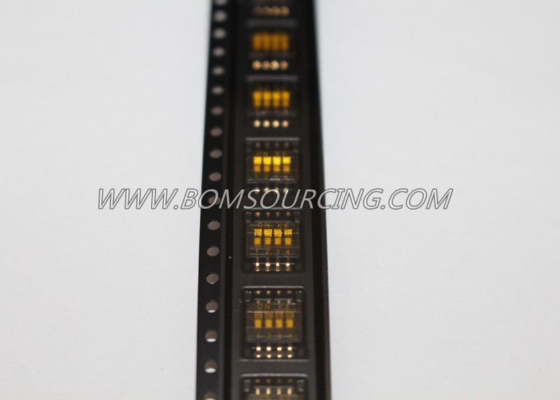 Plastic Rocker Switch Parts DSHP04TSGER DIP Switch 1.27mm Pitch SMD8 4 ...